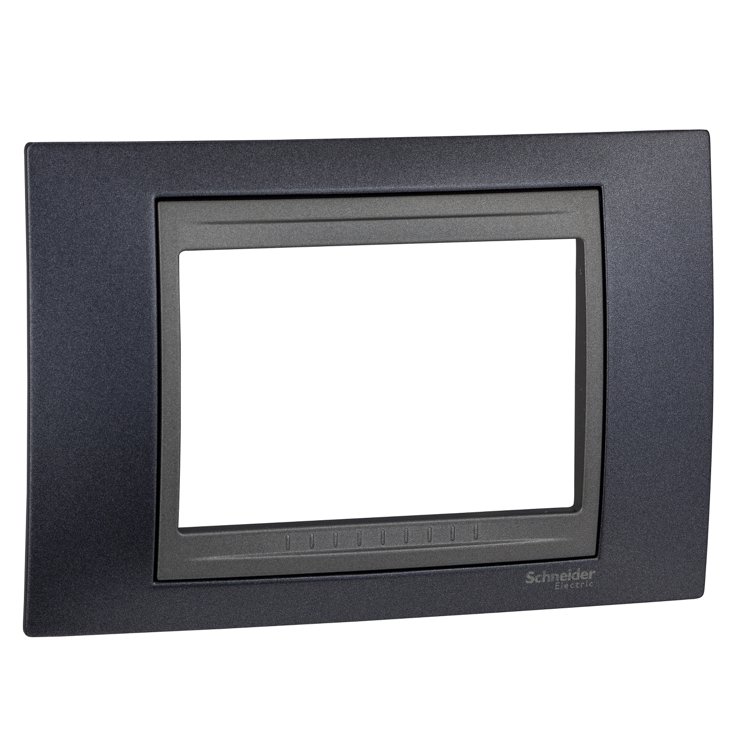 Unica Top - cover frame - 3 modules - metal grey/graphite