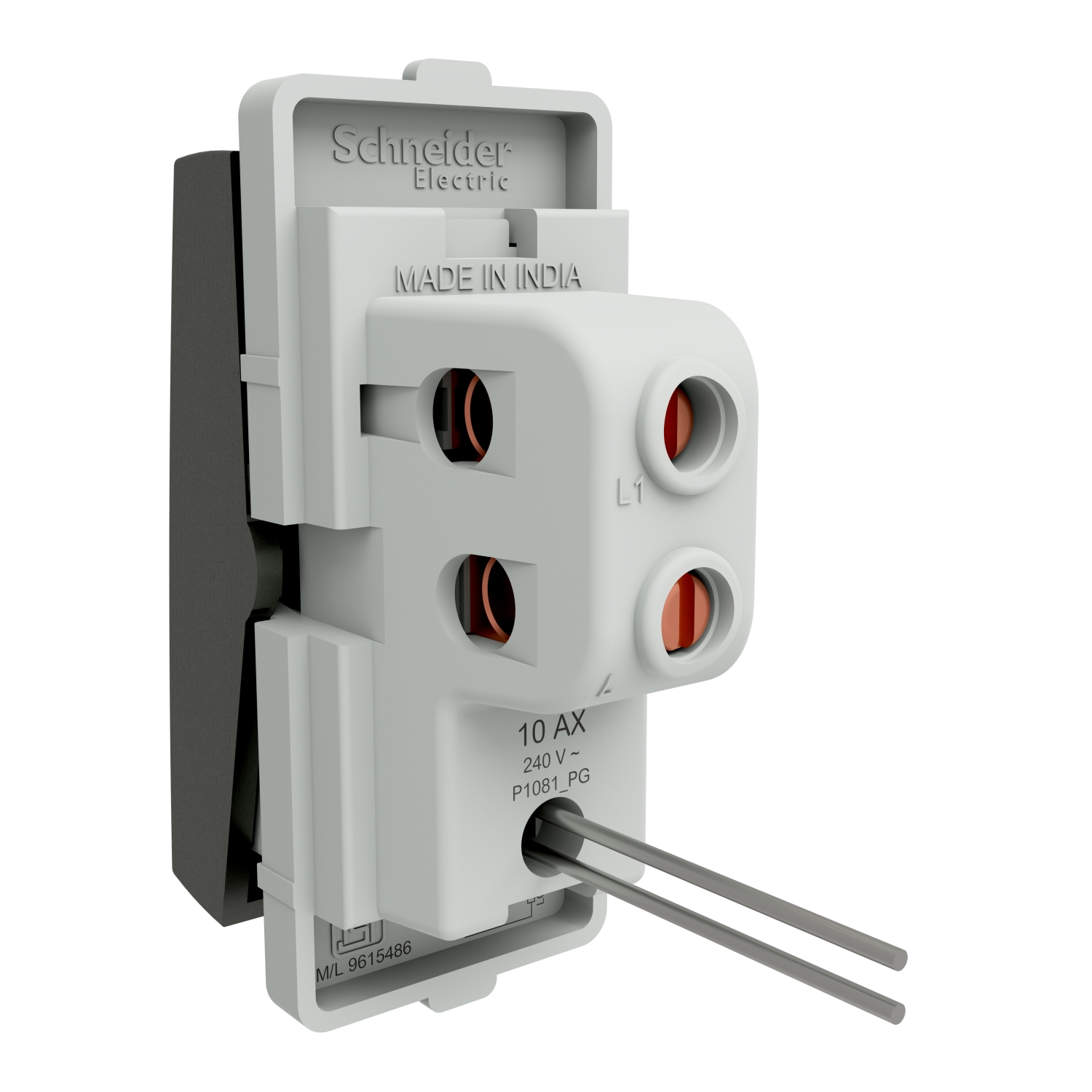 P1081_PG - Switch, Livia, 1 way, with indicator lamp, painted grey ...