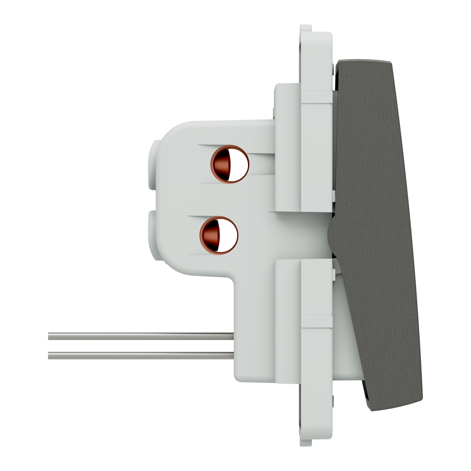 P1085_PG - Switch, Livia, 10A, bell push, with indicator, painted grey ...