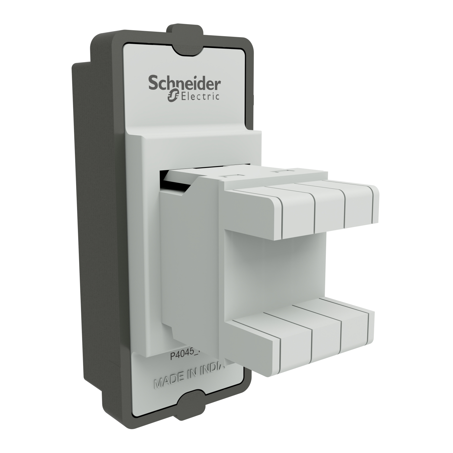 P4045_PG_N - Data socket, Livia, RJ45, cat5e, shuttered, painted grey ...