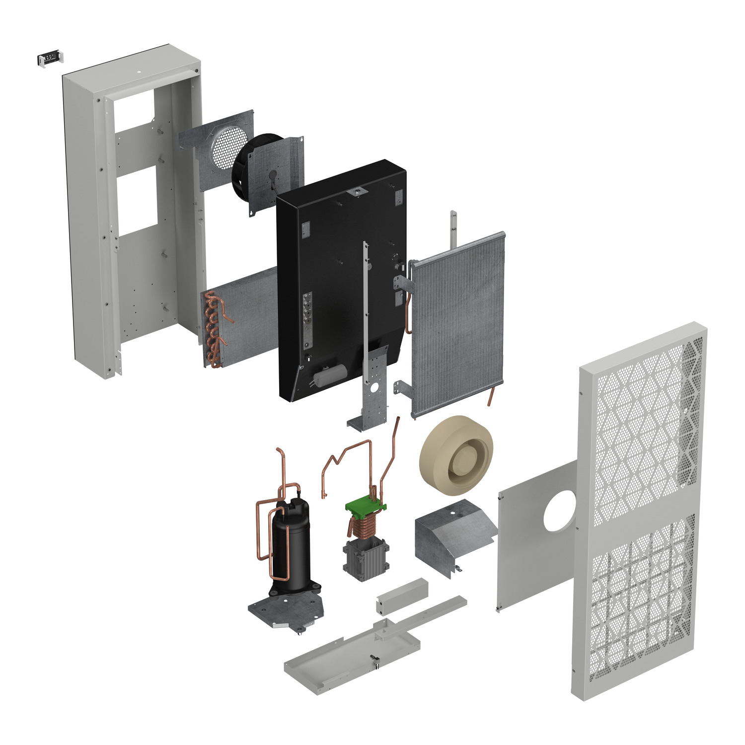 Climasys CU Outdoor Cooling Units Front - Exploded view Schéma ...