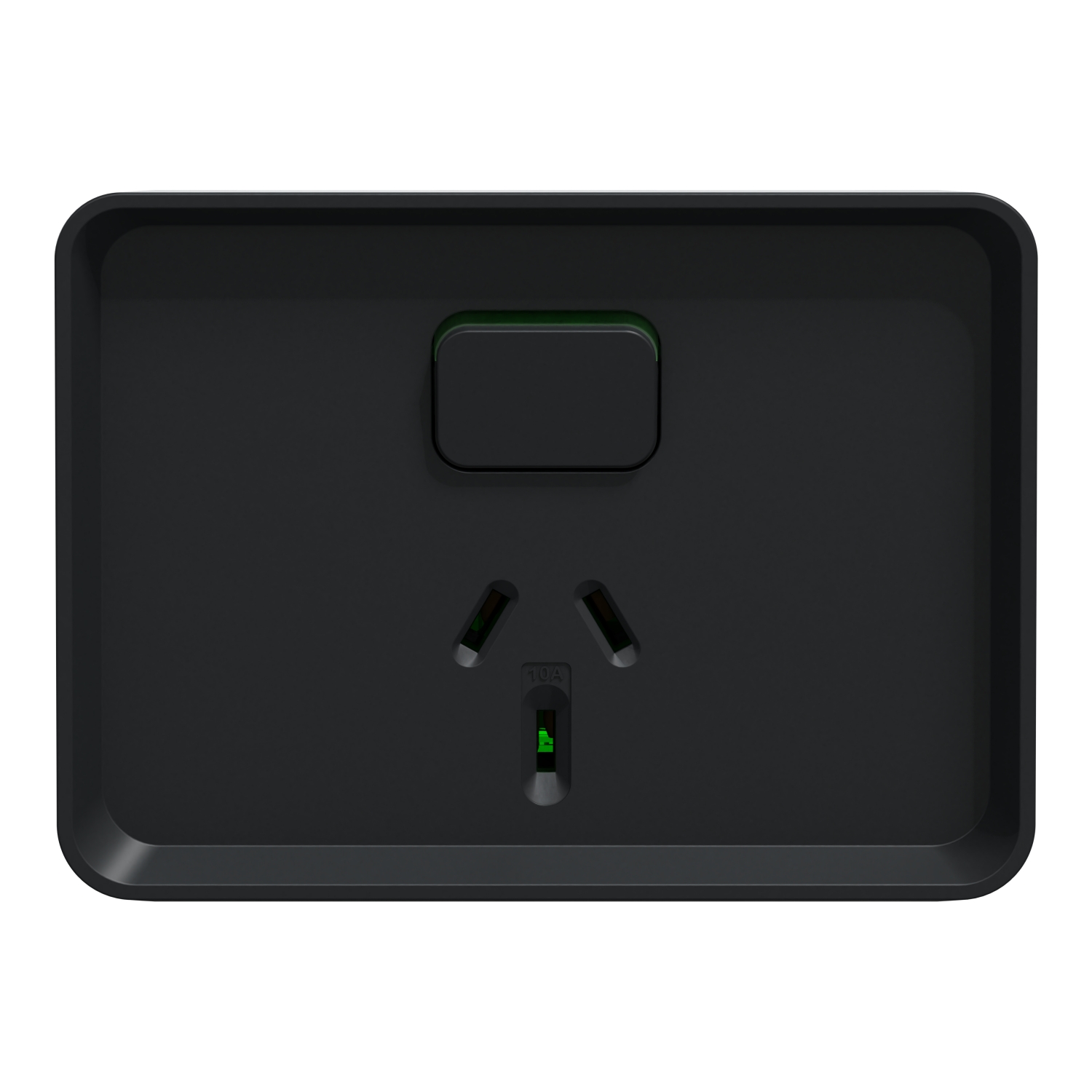 O3015-BK - Single Switched Socket Outlet, Clipsal Iconic Outdoor ...