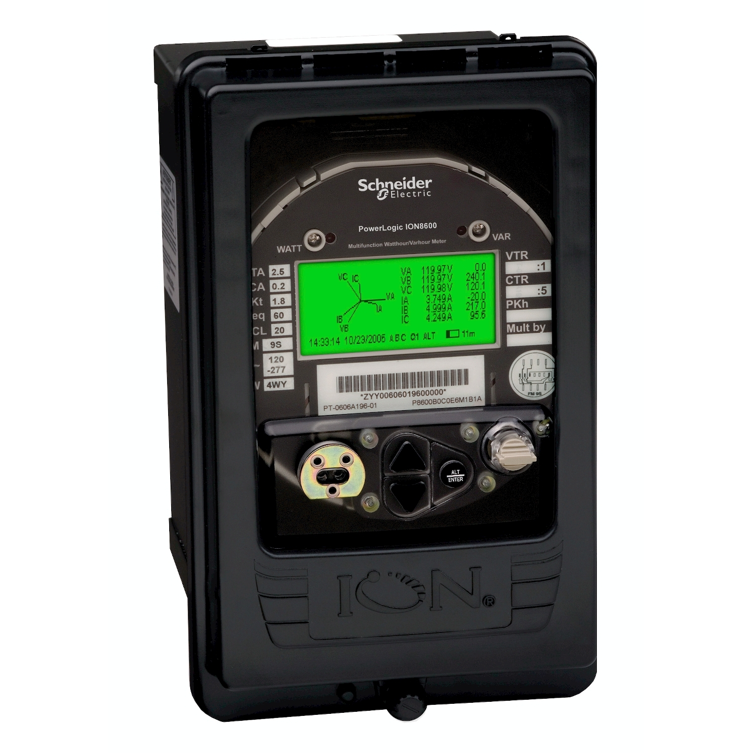 M8600A1C0E5E0A0A - ION8600 power meter - 120...277 V - 50 Hz - 35S 2 ...