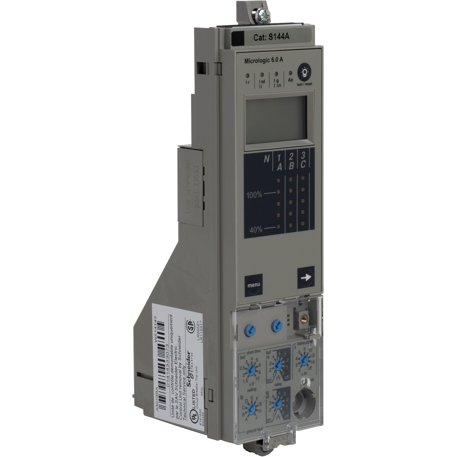 S144A - 6.0A LSIG CIRCUIT BREAKER MICROLOGIC TRIP UNIT | Schneider ...
