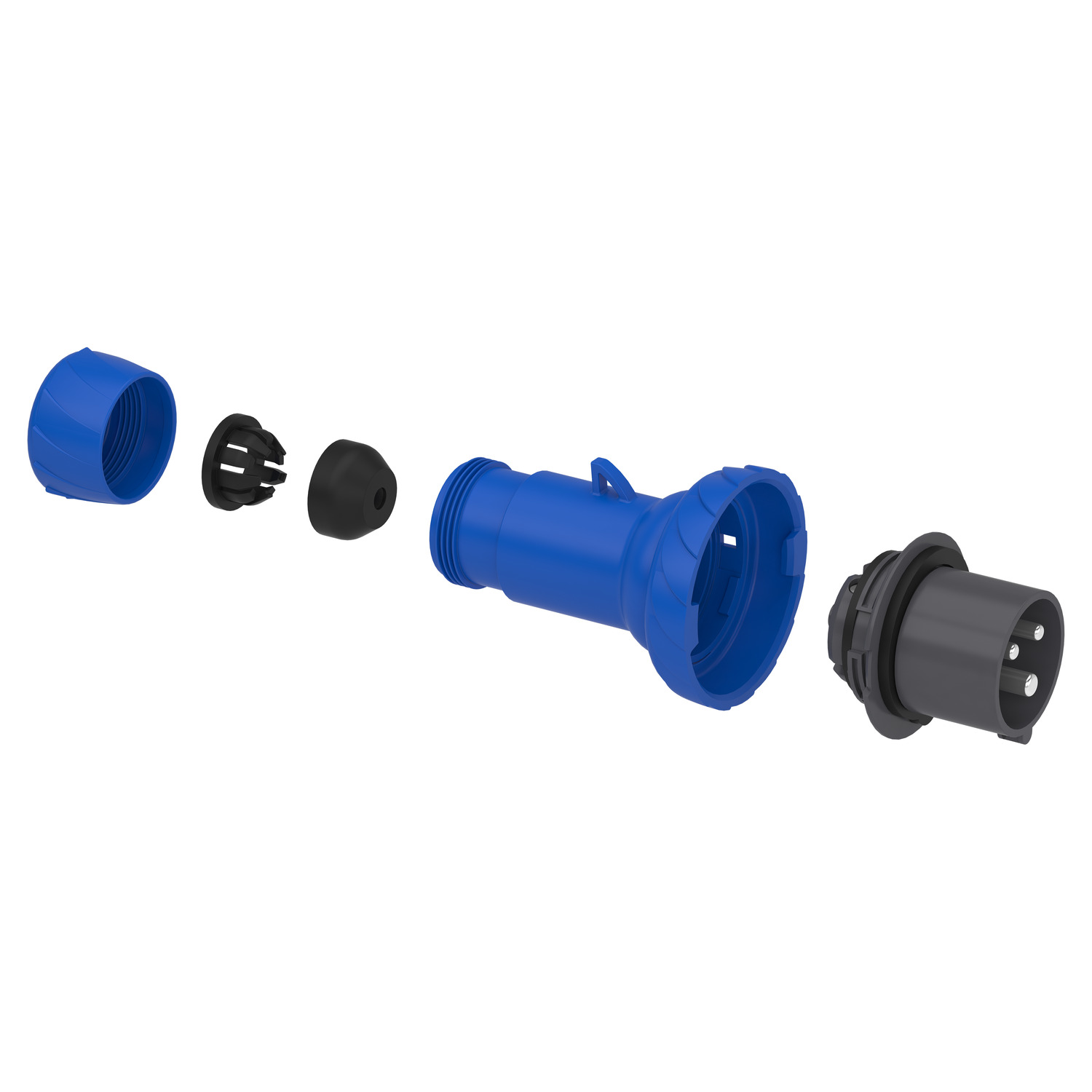 Mureva PK Wander Plug screw connection 16A 2P-E 200-250V IP67 - TI ...