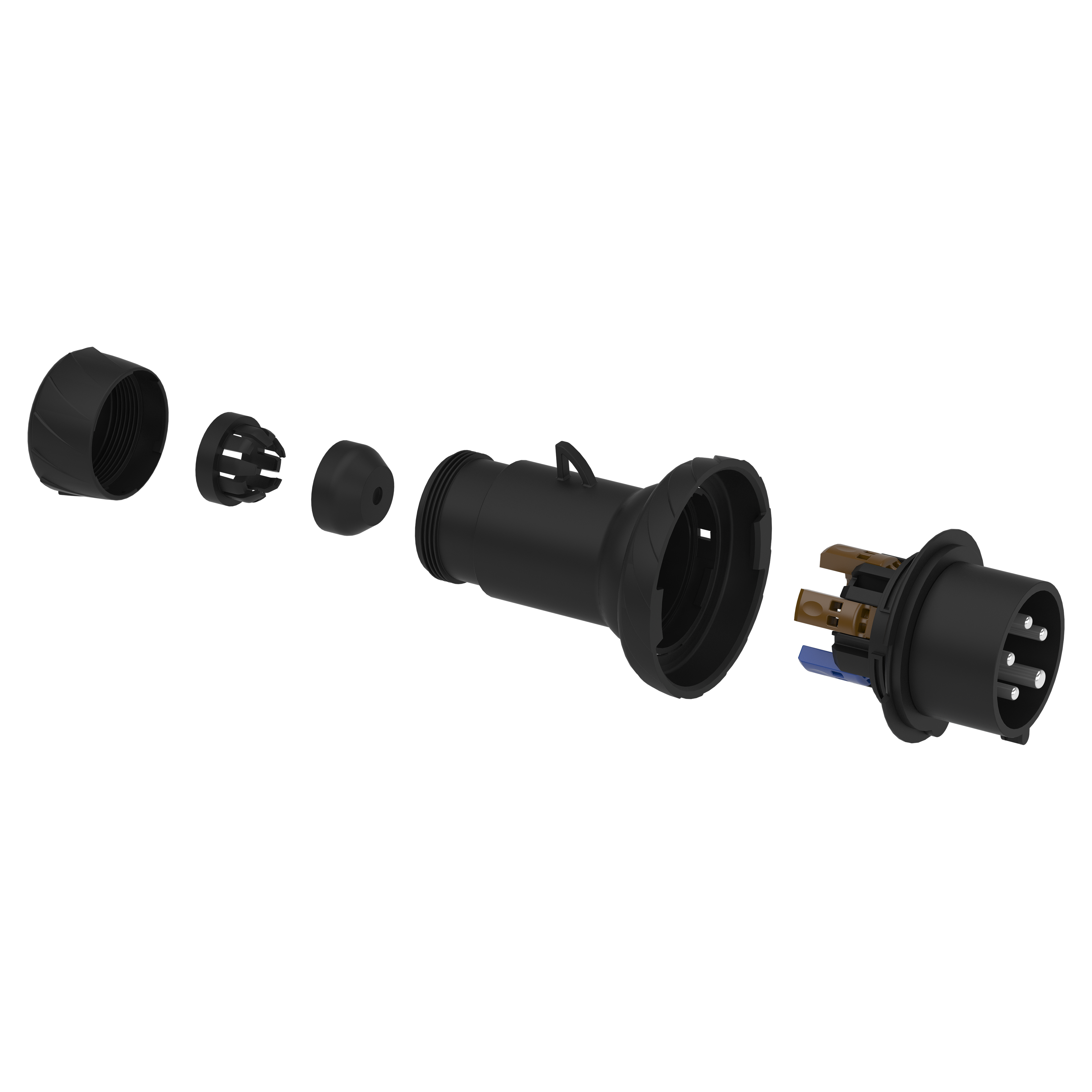 Mureva PK Wander Plug fast connection 16A 3P-N-E 480-500V IP67 - TI ...