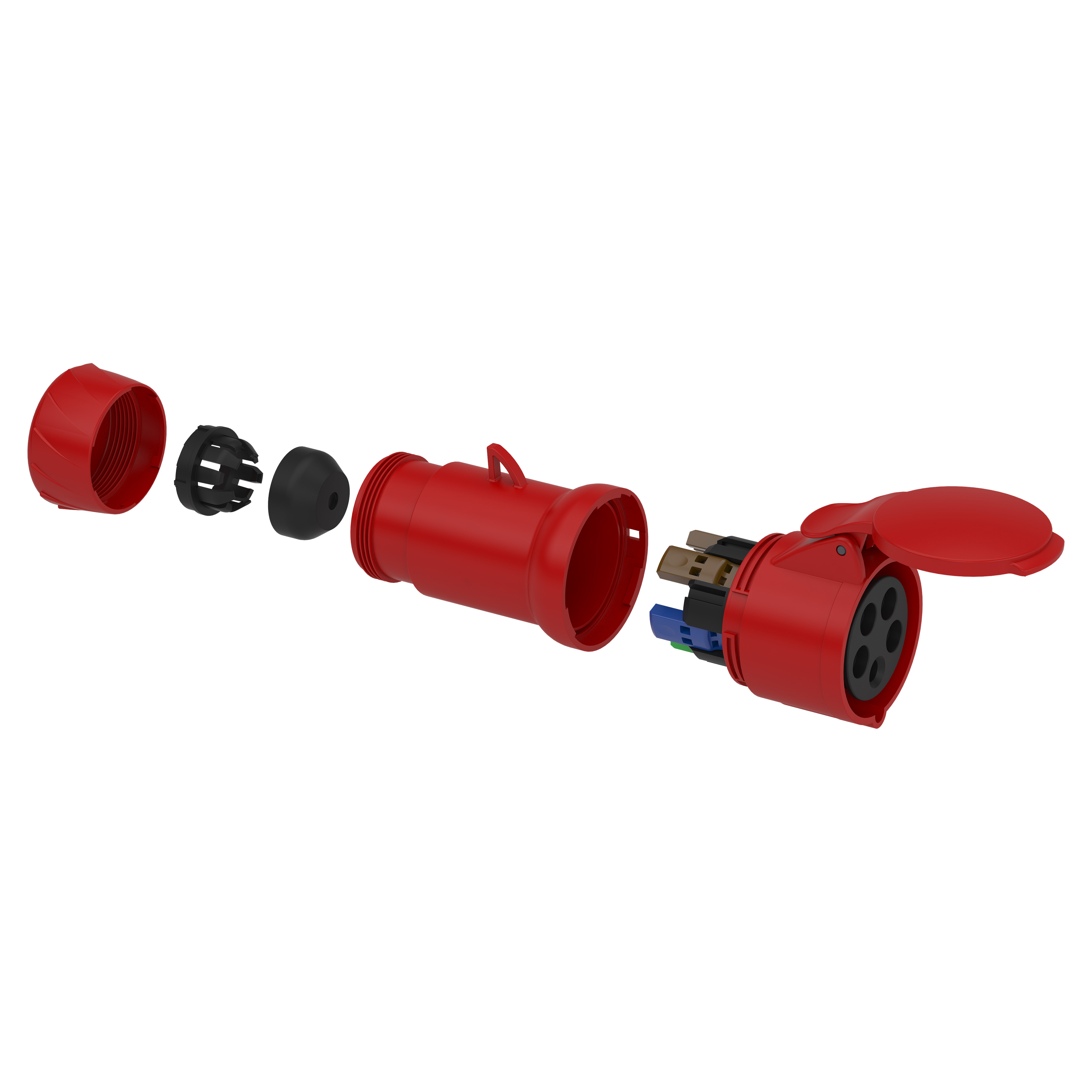 Mureva PK Wander Socket fast connection 16A 3P-N-E 380-415V IP44 - TI ...