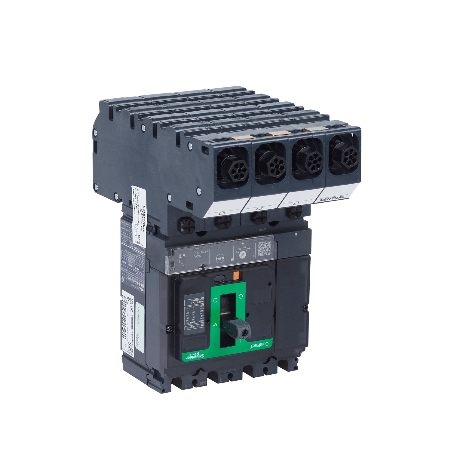 PP41604TX - Molded case circuit breaker, PowerPacT 4, top entry, 4P ...
