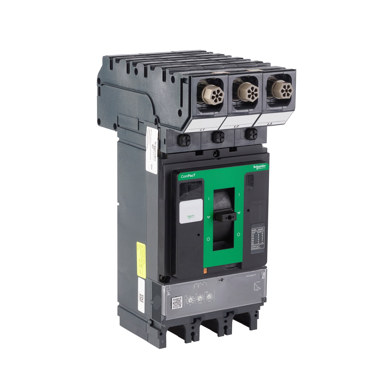 PP44003X - Molded case circuit breaker, PowerPacT 4, 3P, Icu 50kA ...