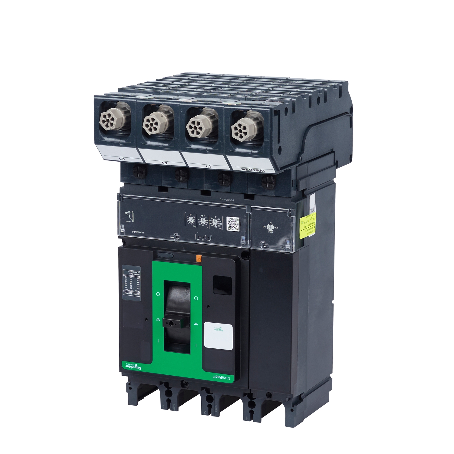 PP46304TX - Molded case circuit breaker, PowerPacT 4, top entry, 4P ...