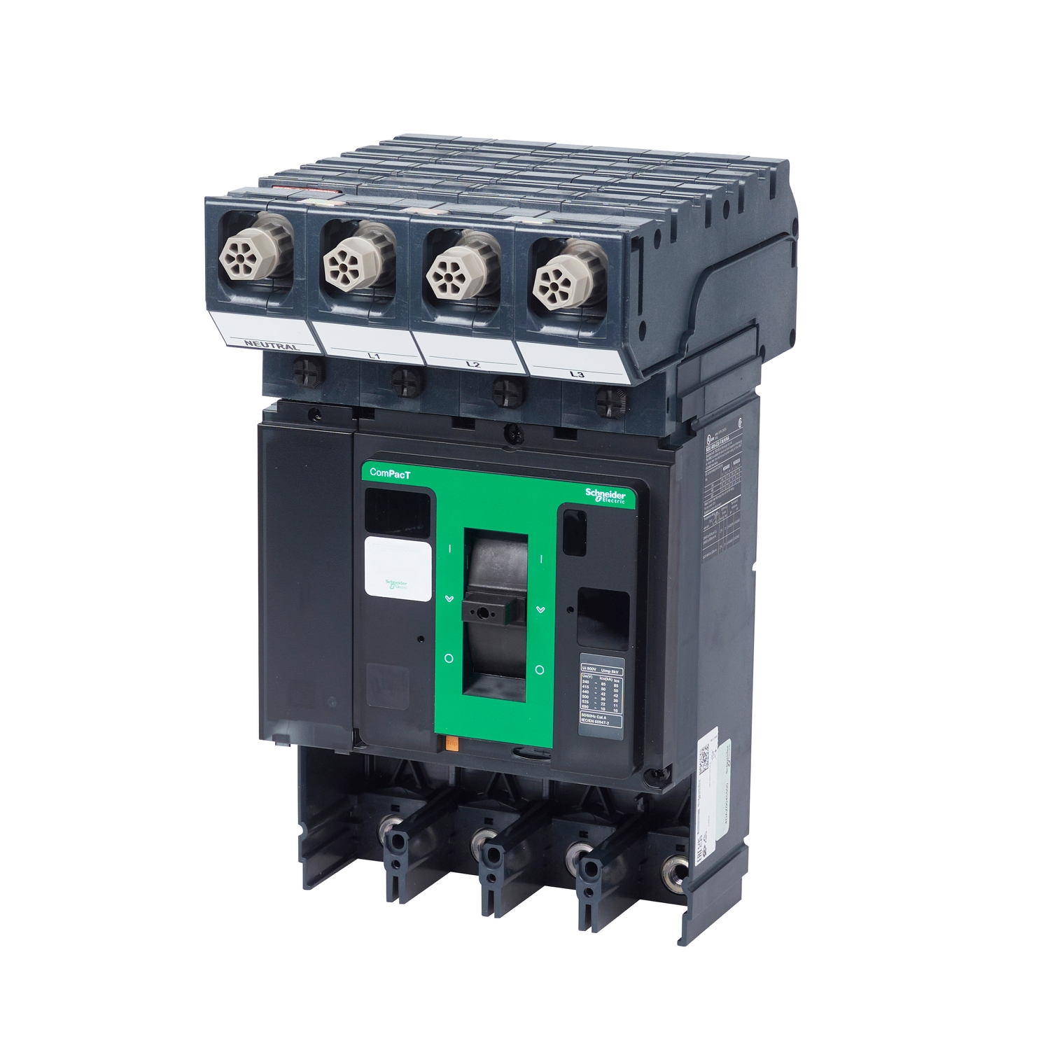 PP44004XFO50K - Breaker frame, PowerPacT 4, 400A, 4P, Icu 50kA, without ...