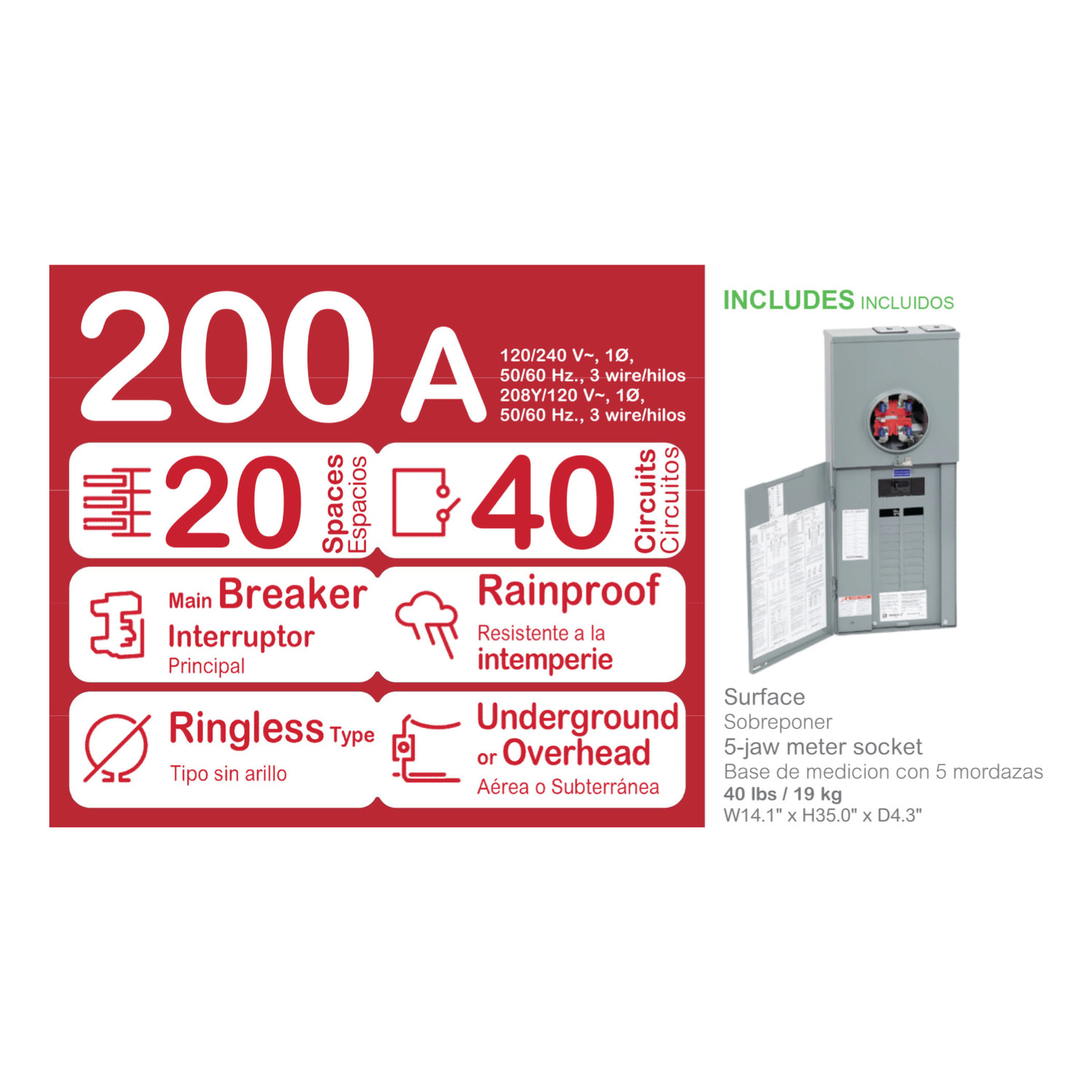 RC2040M200CH - All in one, Homeline, combination service entrance ...