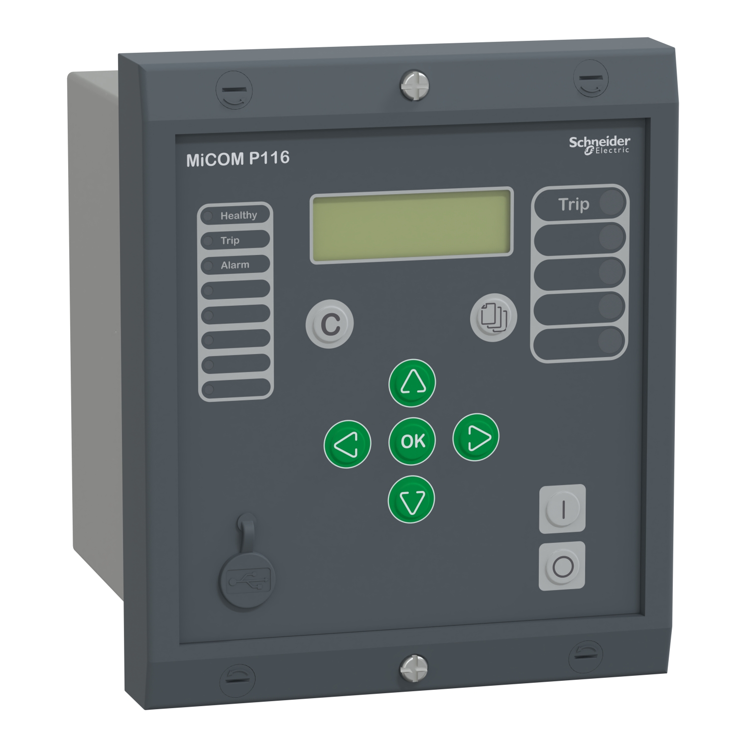 REL10205 - Protection relay, MiCOM P116, dual power, In 5A, Ion 5A 0.01 ...