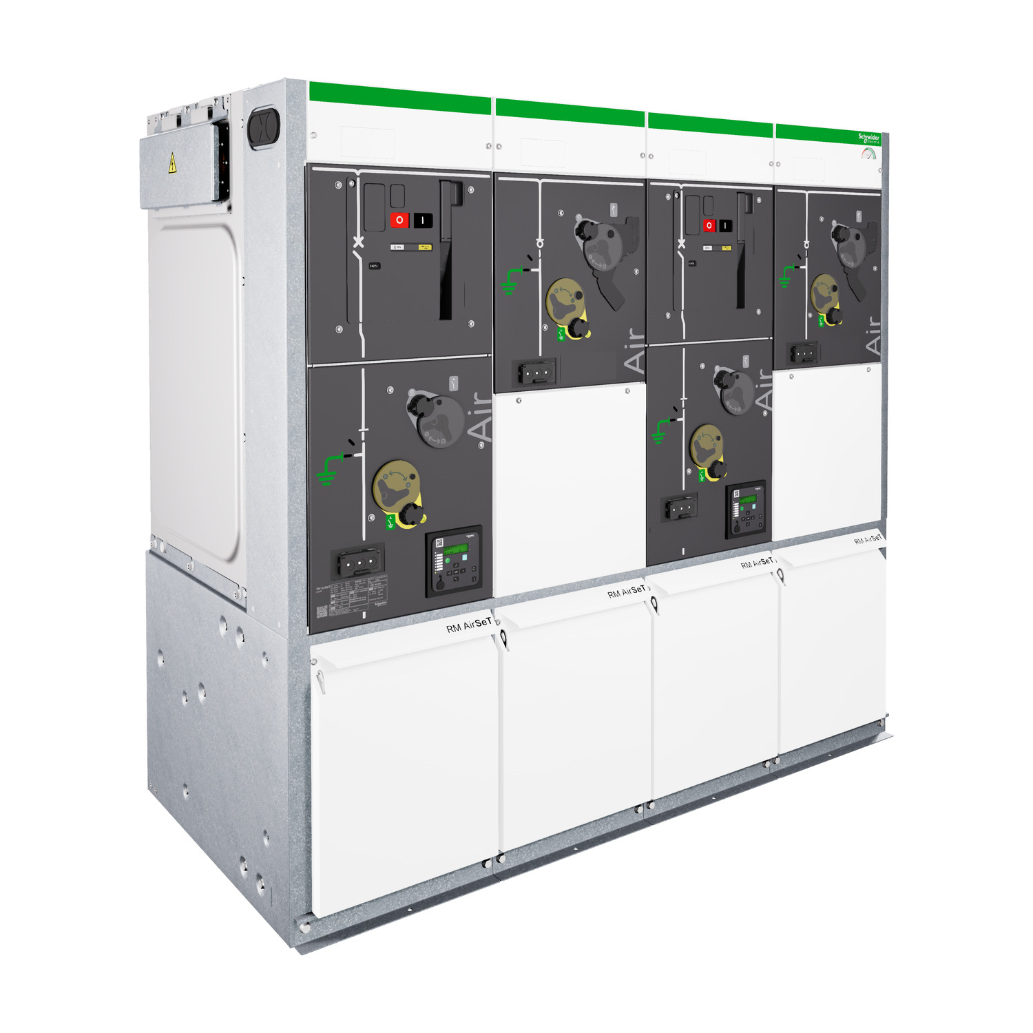 RMUDY-12-4F-BIBI - Ring Main Unit, RM AirSeT, 4 functions, BIBI, 2 switch disconnectors I, 2 ...