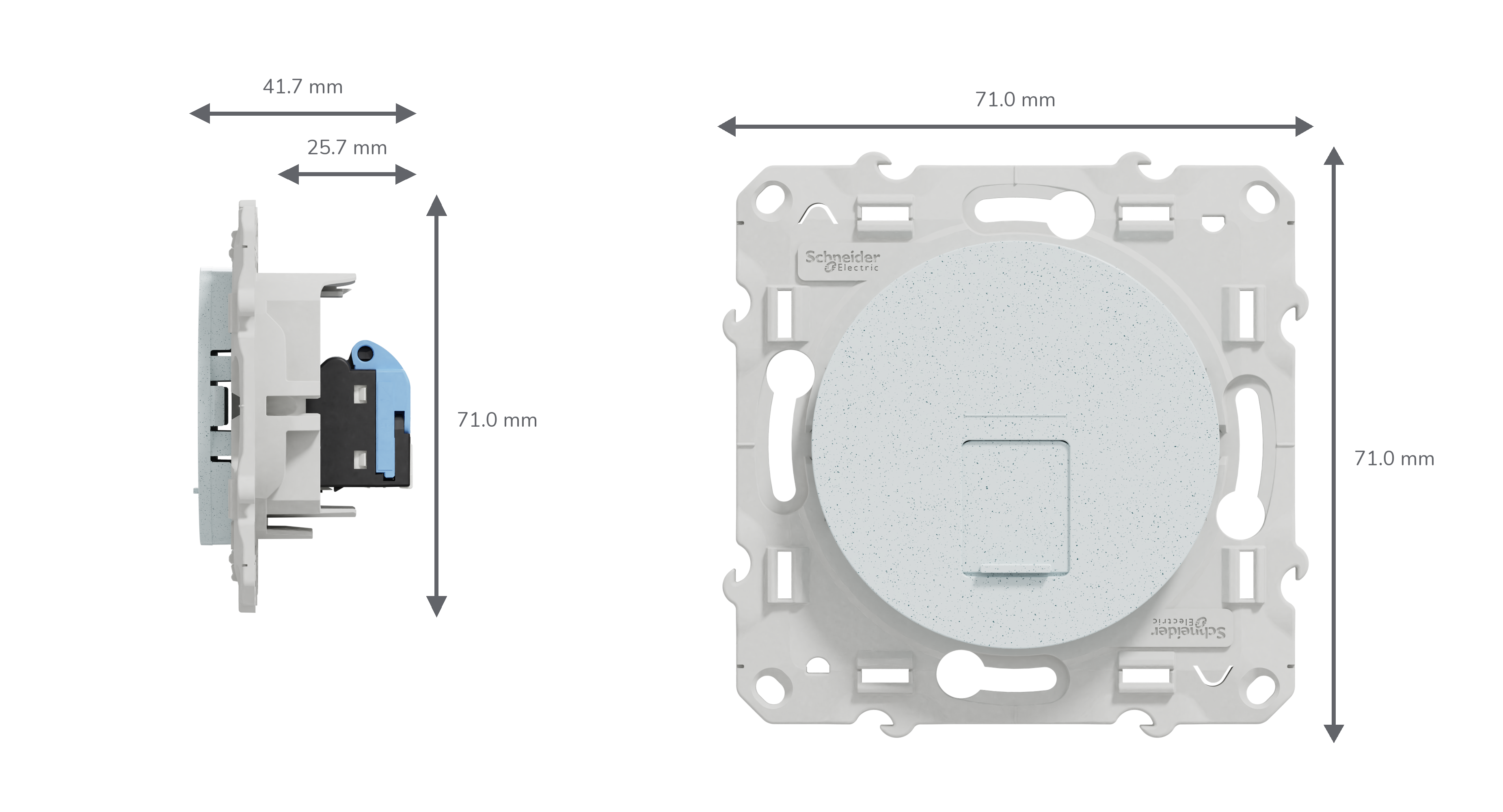 Odace - Recycled - White - RJ45 Socket - Grade 1 Phone + computer - cat ...
