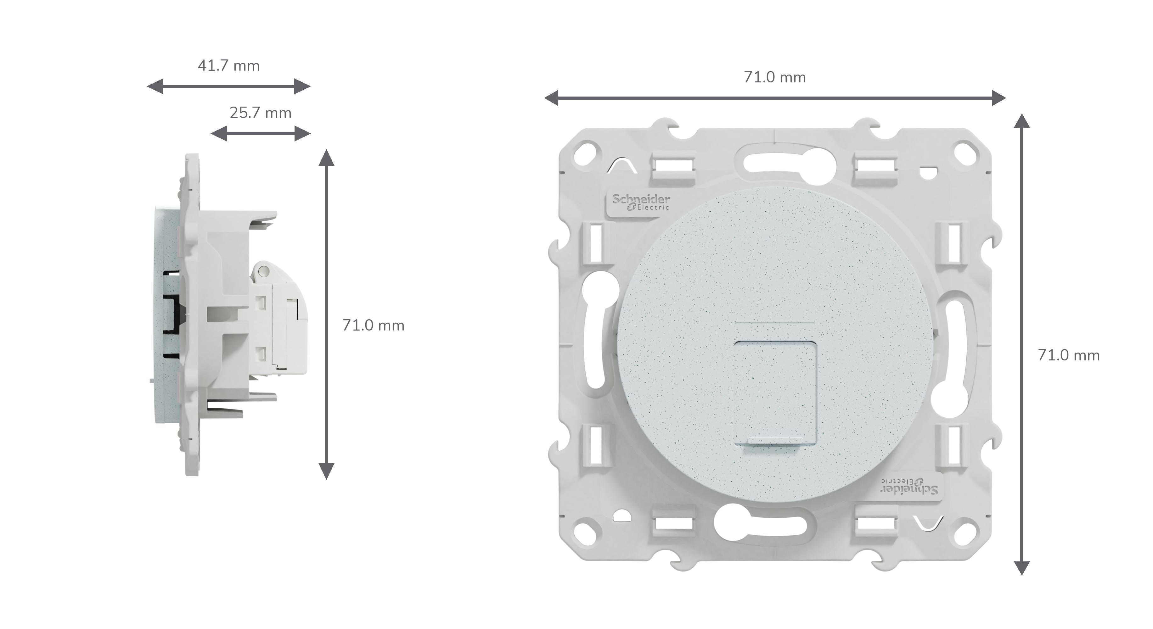 Odace - RJ45 Socket - Recycled - White - Grade 3 Multimedia - cat. 6 ...