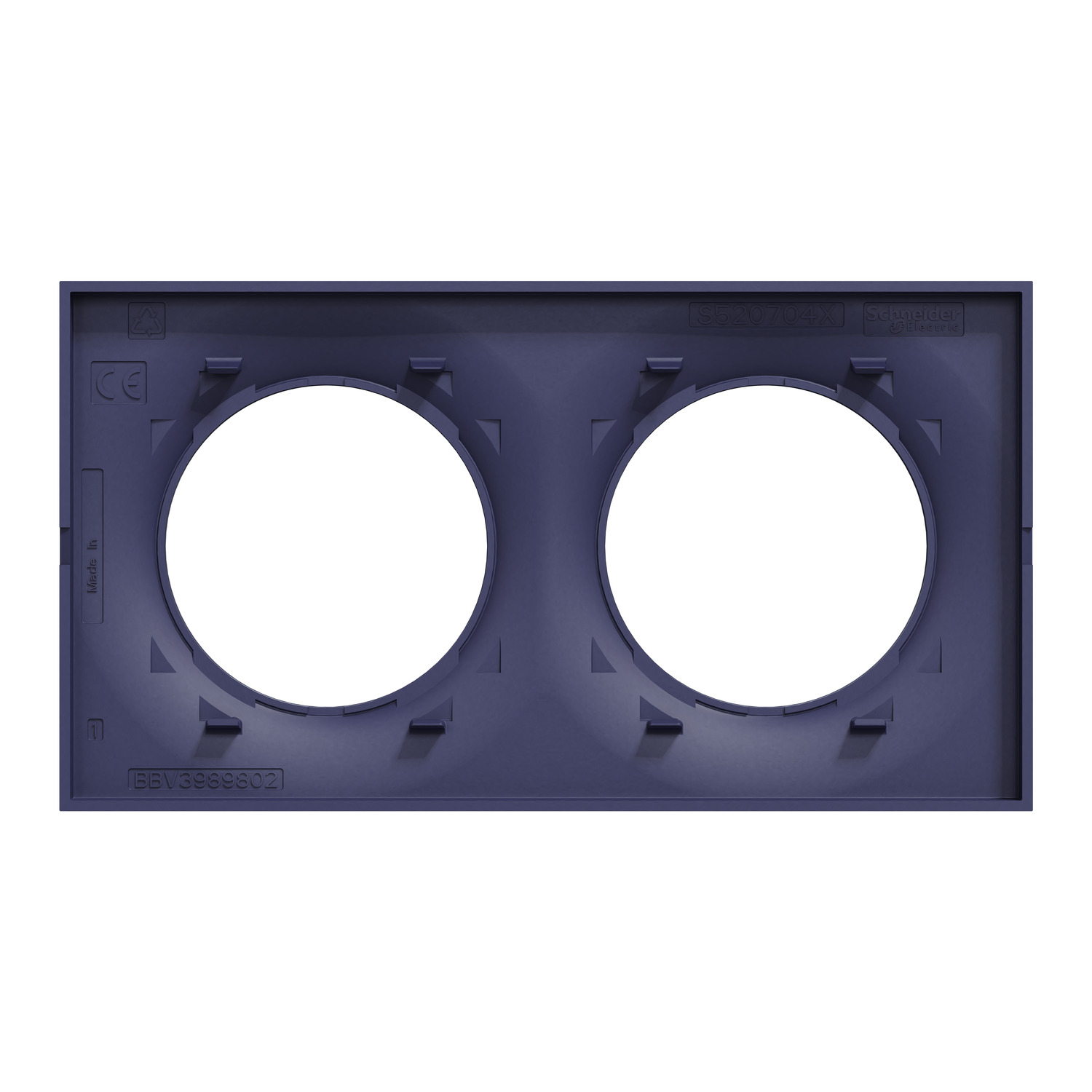 S550704 - Odace Styl - plaque 2 postes horizontaux ou verticaux entraxe ...