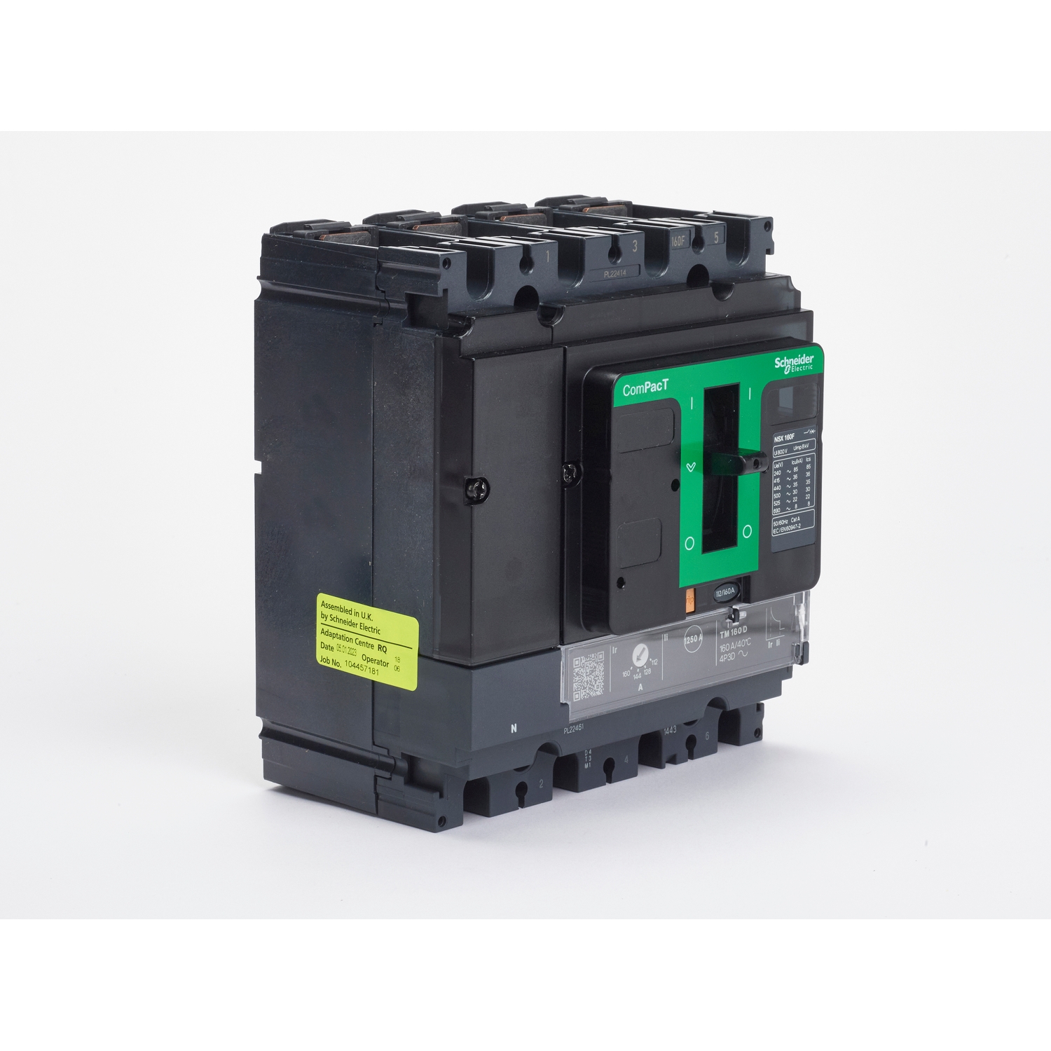 SE160QCB3LSM - MCCB Incomer, KQ Load Centre, 160A, 4P for split metered ...