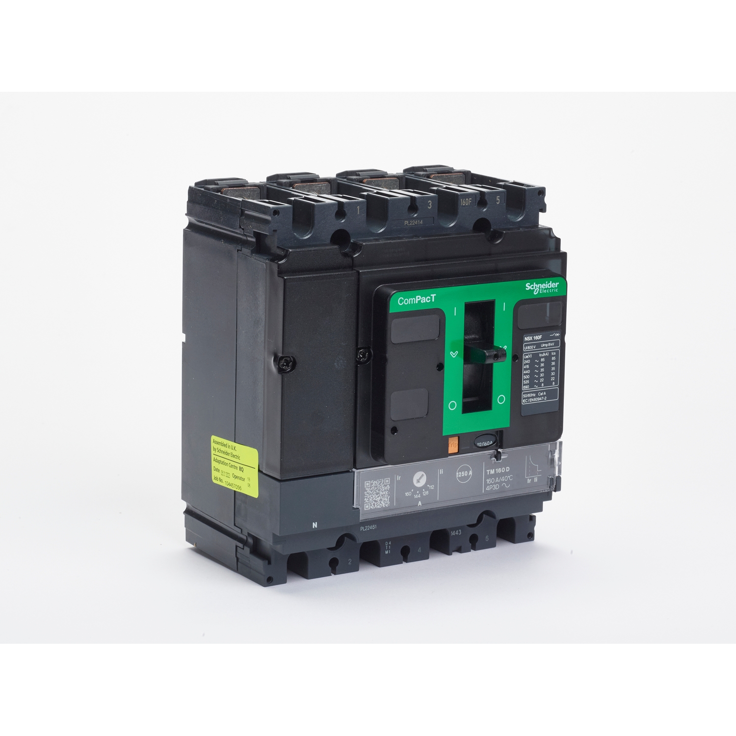 SEA9QCB1604SM - NSX MCCB Incomer, Acti9 Isobar P, 160A, 4P for split ...