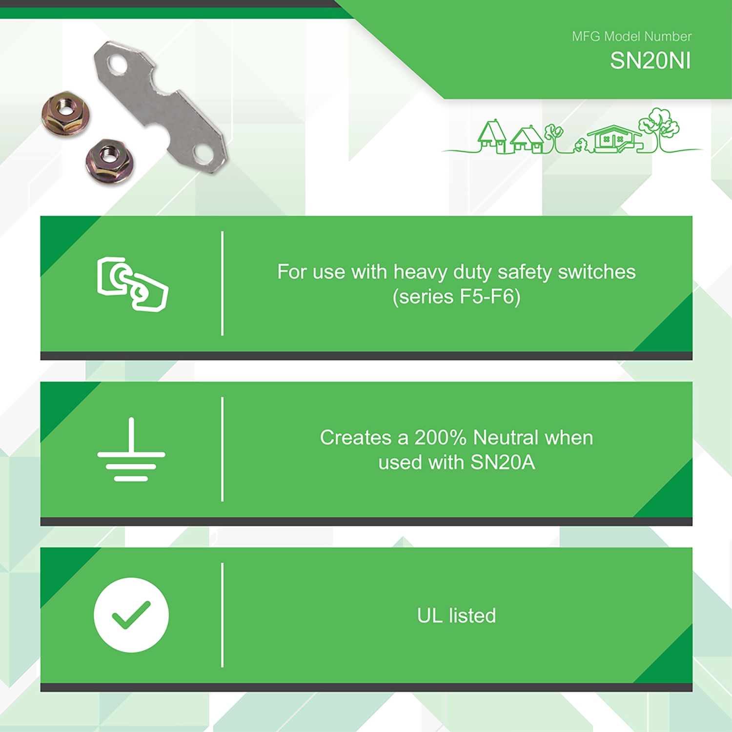 SN20NI - Neutral Jumper, 200A, 200% neutral | Schneider Electric USA
