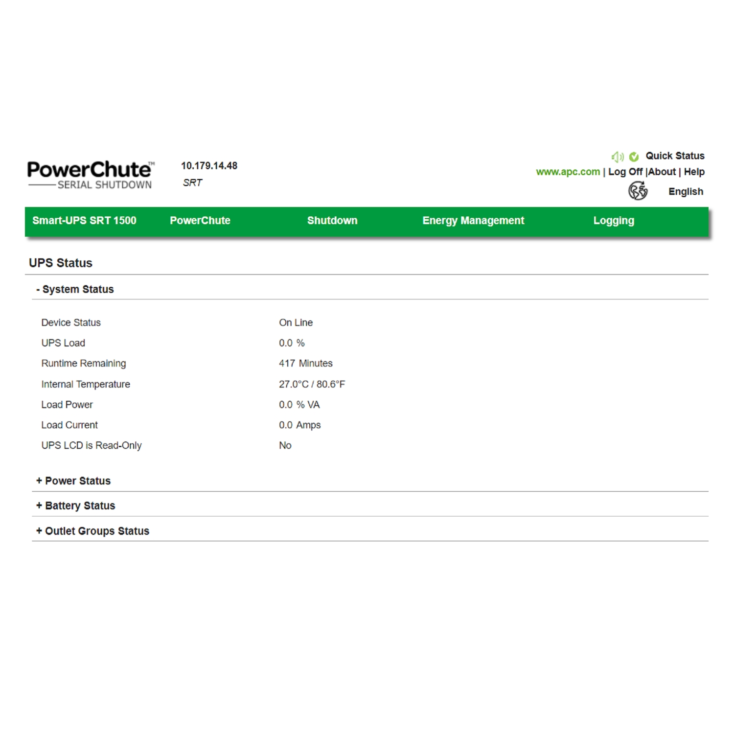 Software Powerchute Serial Shutdown Unattended Graceful Shutdown Ups Monitoring