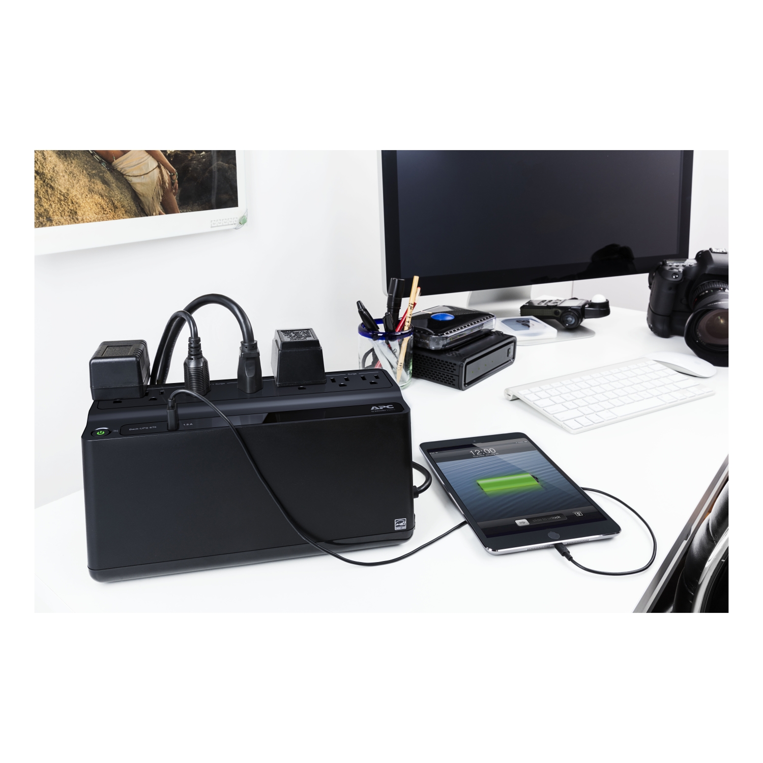 BE670M1 - APC Back-UPS 675VA, 120V, 1 USB charging port, 7 NEMA outlets ...