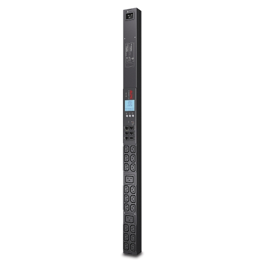 APC NetShelter Metered Rack PDU, 0U, 1PH, 3.3kW 208V 16A or 3.7kW 230V 16A, 18 C13 and 2 C19 ...