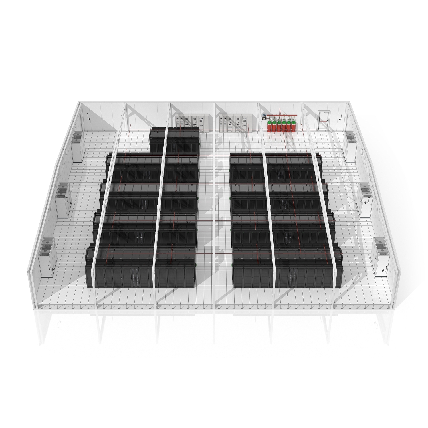 PFMIR2727RE - Sala IT prefabbricata SmartShelter, 27×27 m, pavimento ...