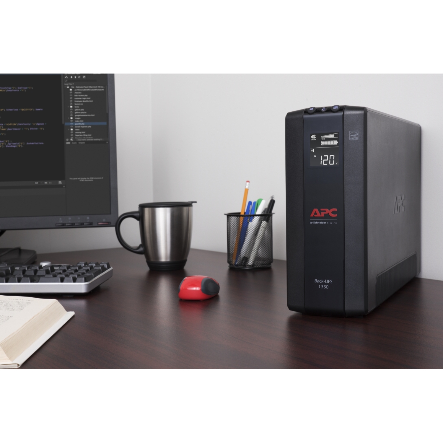 BX1350M - APC Back-UPS 1350, Compact Tower, 1350VA, 120V, AVR, LCD, 10 ...