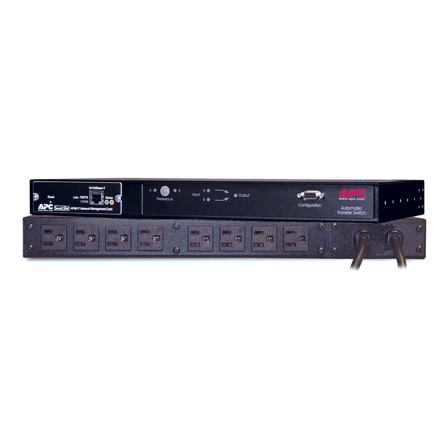 Rack ATS, 15A, 100/120V, (2)5-15 in, (8)5-15 out - AP7750 | APC USA