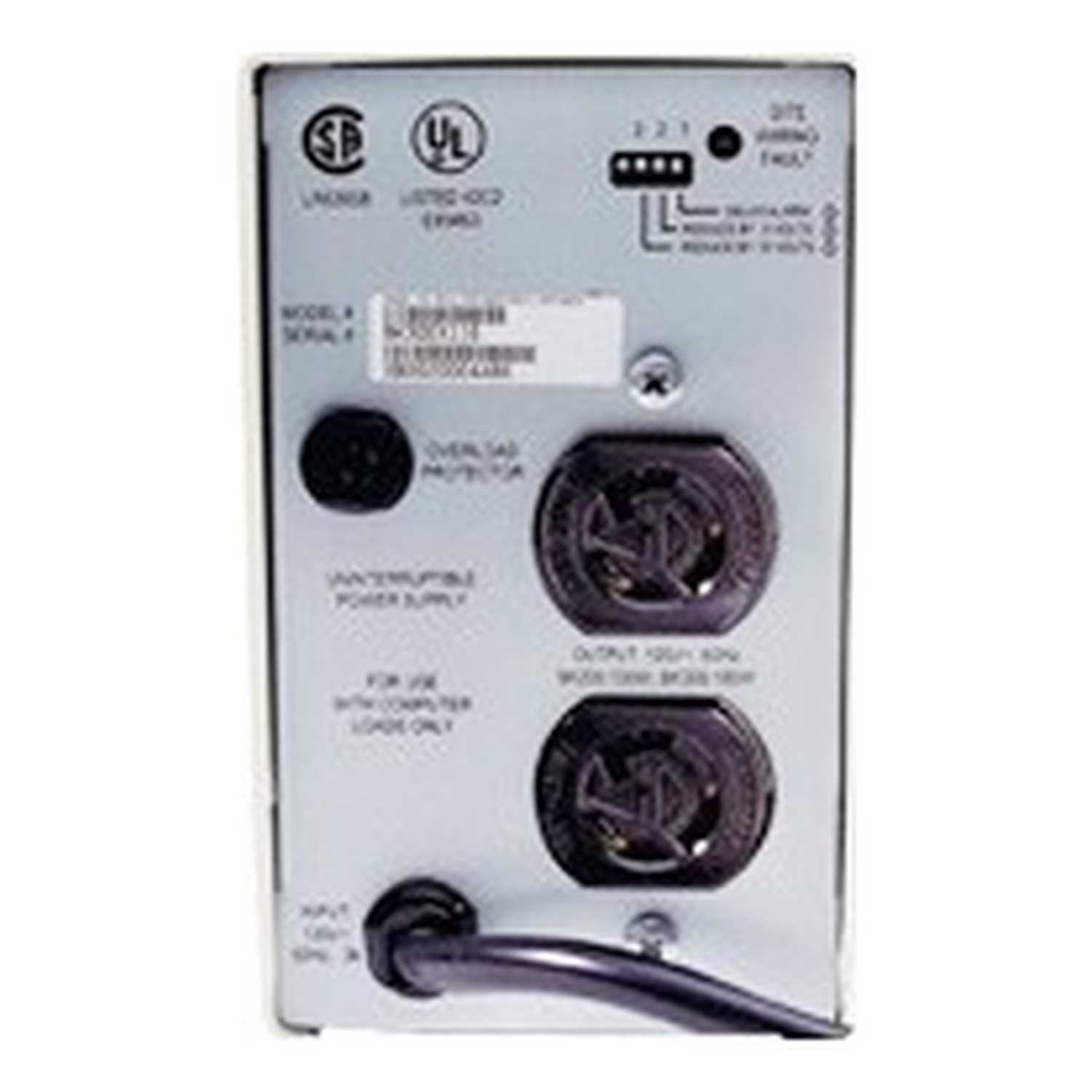 BK300X116 - Unidad Back-UPS 300 con cable L5-15 1 L5-15, dúplex ...