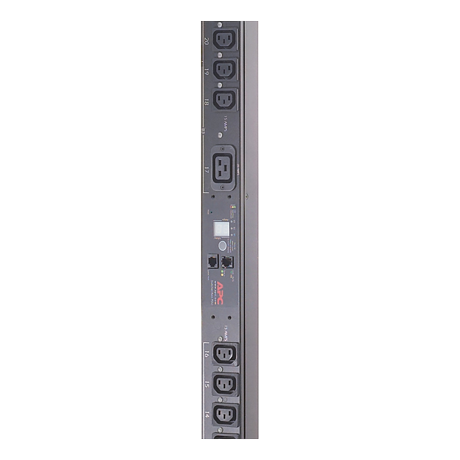 AP7968B - 机架式PDU，开关型，0U，12.5kW，208V，(21)个C13和(3)个C19；3英寸电源线 | 施耐德电气