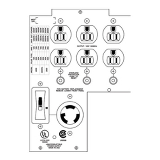 APC Smart-UPS Backplate Kit for SUA2200 & SUA3000, 100/120V, 6x NEMA 5 ...