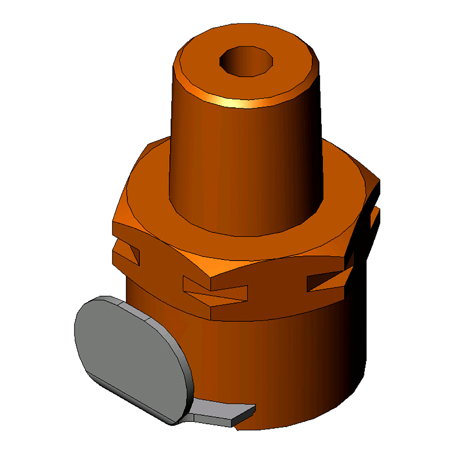 Valved coupling body 1/4 BSPT chrome plated - packaged spare - W875 ...