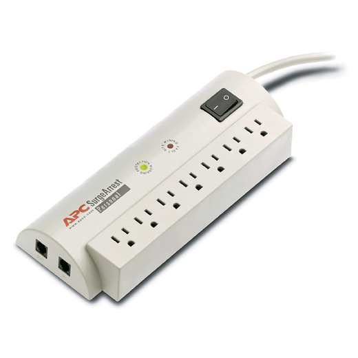 APC Personal SurgeArrest, 7 outlet, phone line protection|APC