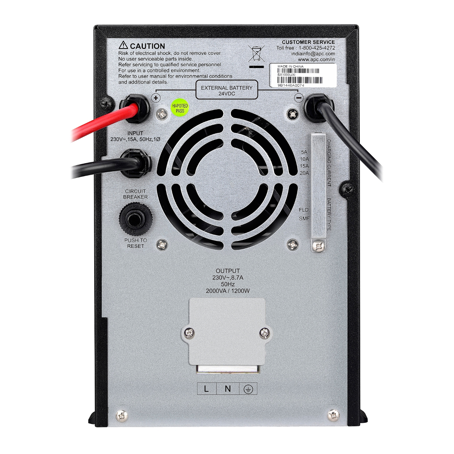 BX2000UXI - APC Back-UPS 2000VA, 230V, without battery with selectable ...