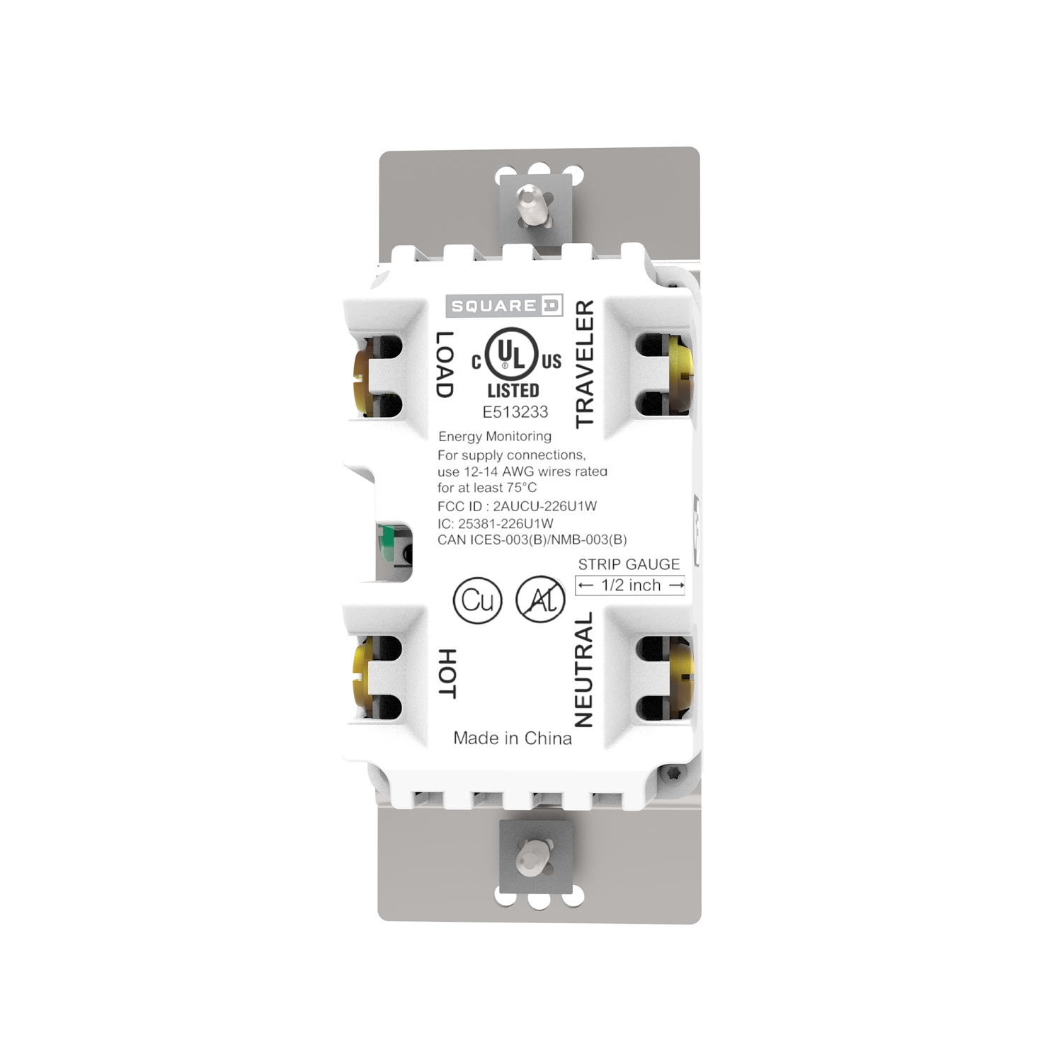 SQR226U1BKWM - Dimmer, X Series, rocker, 600W, single pole, 3 way, WiFi ...