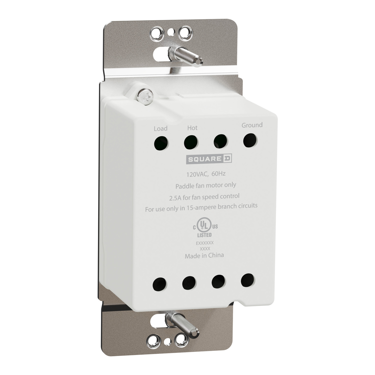 SQR31103BK - X Series 2.5A 3 Speed Slide Fan Controller Back Wires ...