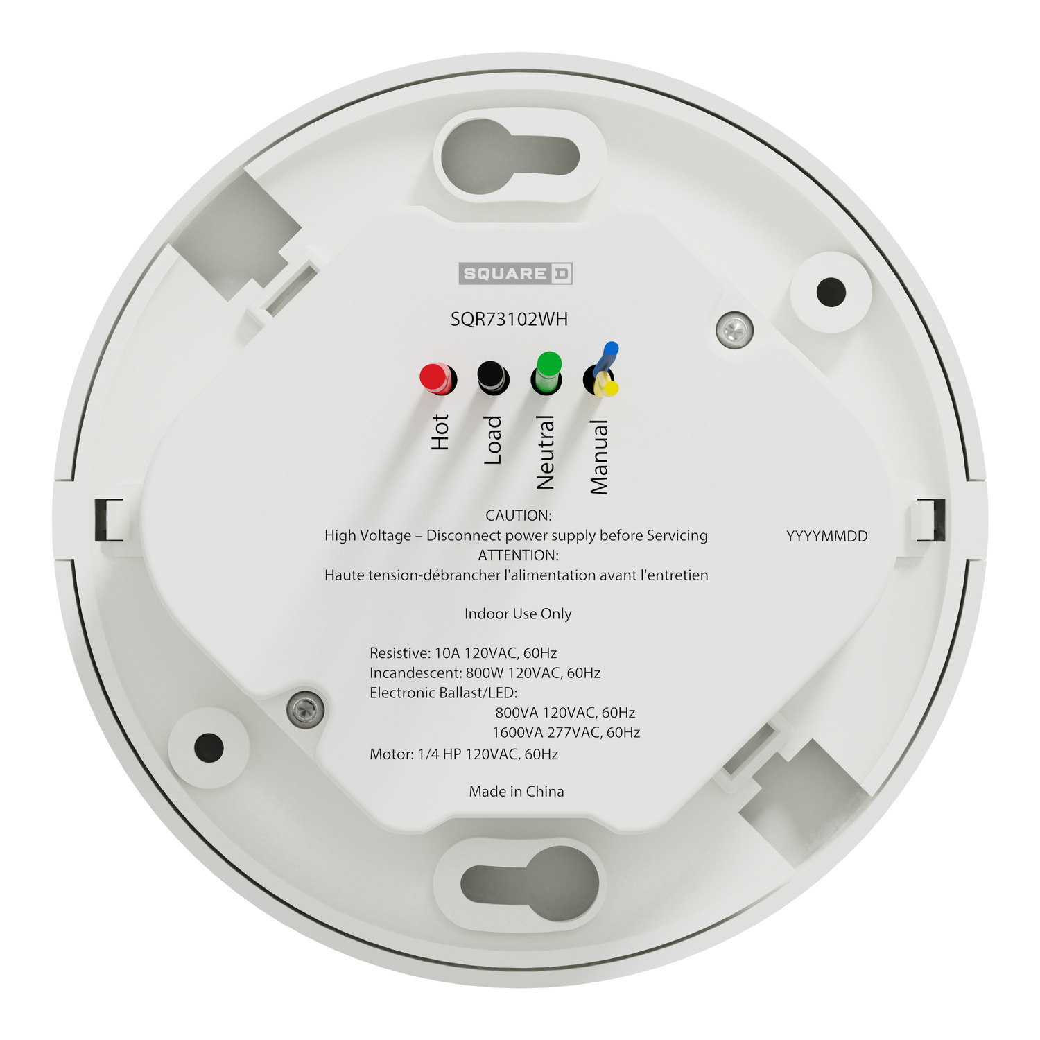 SQR73102WH - Occupancy sensor, X Series, PIR, single pole, 1 way ...