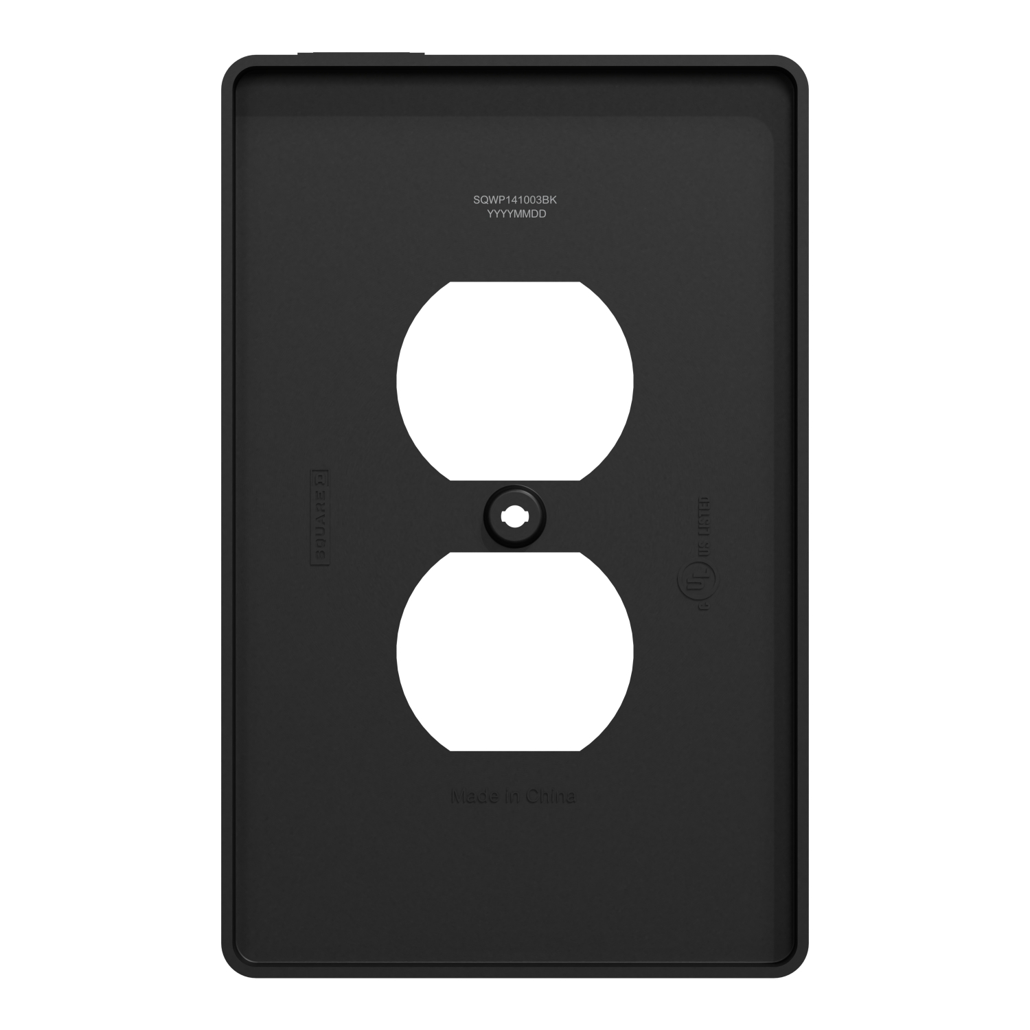 SQWS422011BK - Cover frame, X Series, for duplex socket-outlet, 1 gang, screw fixed, mid sized ...