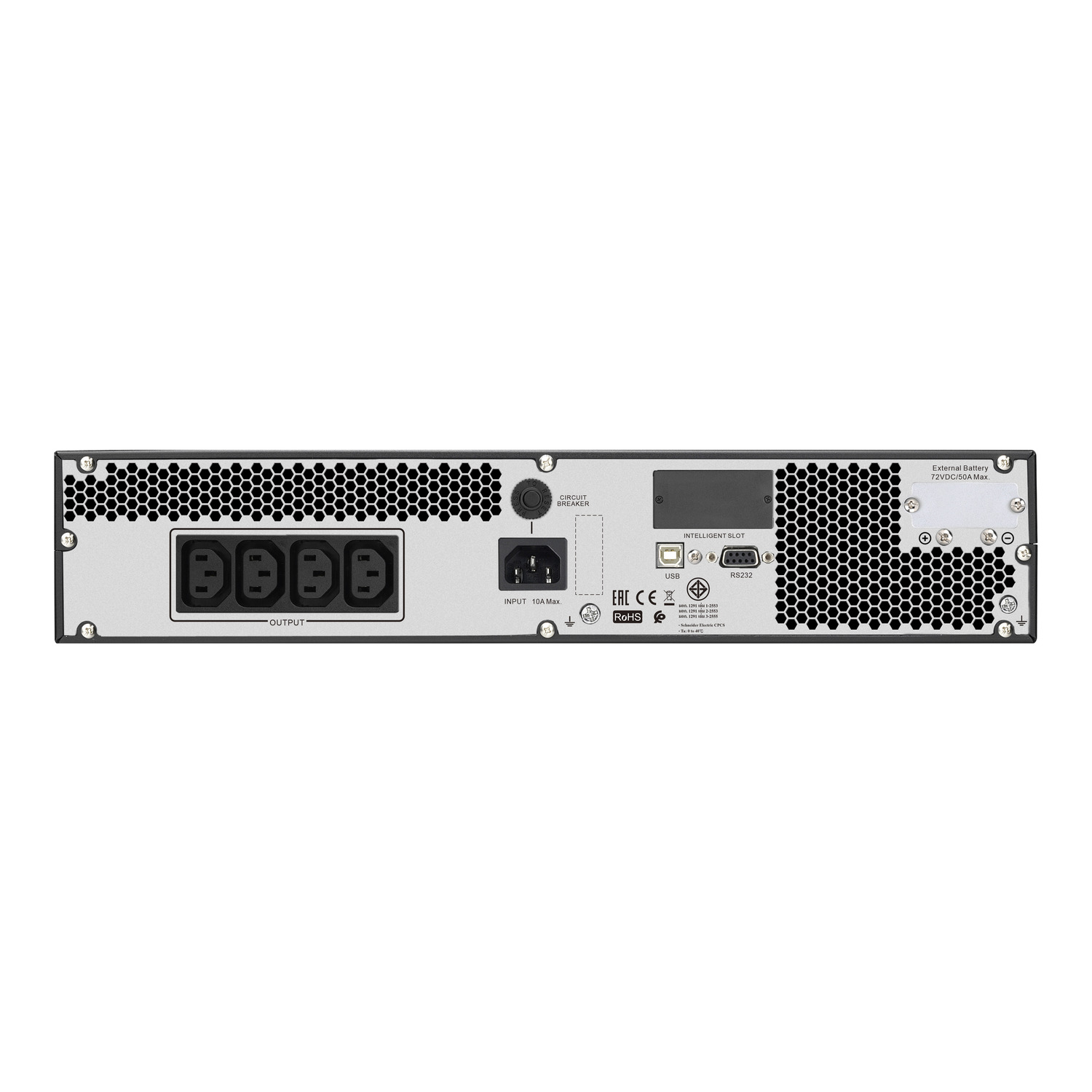 SRVSPM1KRIL - Easy UPS 1 Ph On-Line, 1000VA, Rackmount 2U, 230V, 4x IEC ...