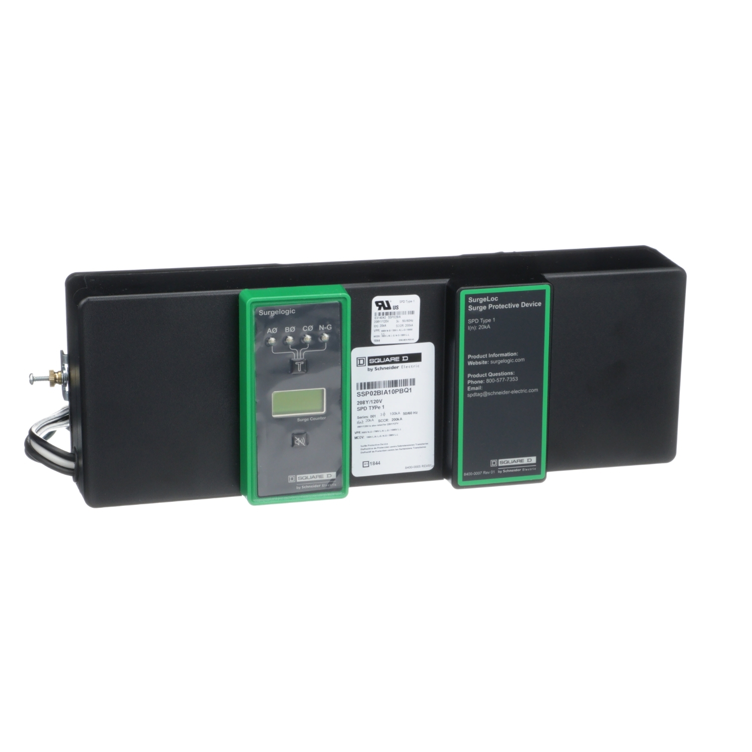 Ssp02bia10pbq1 Surge Protection Device Surgelogic Surgeloc 100ka