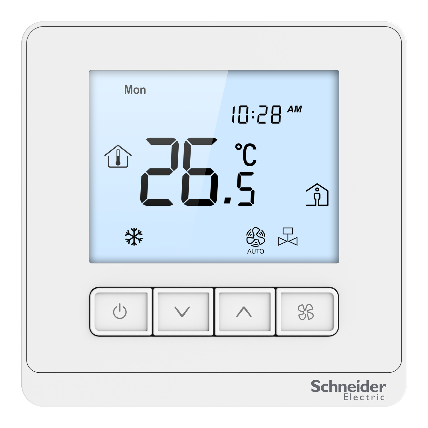TC902-3A4LMA - Thermostat, SpaceLogic TC900 Series, fan coil, LCD ...