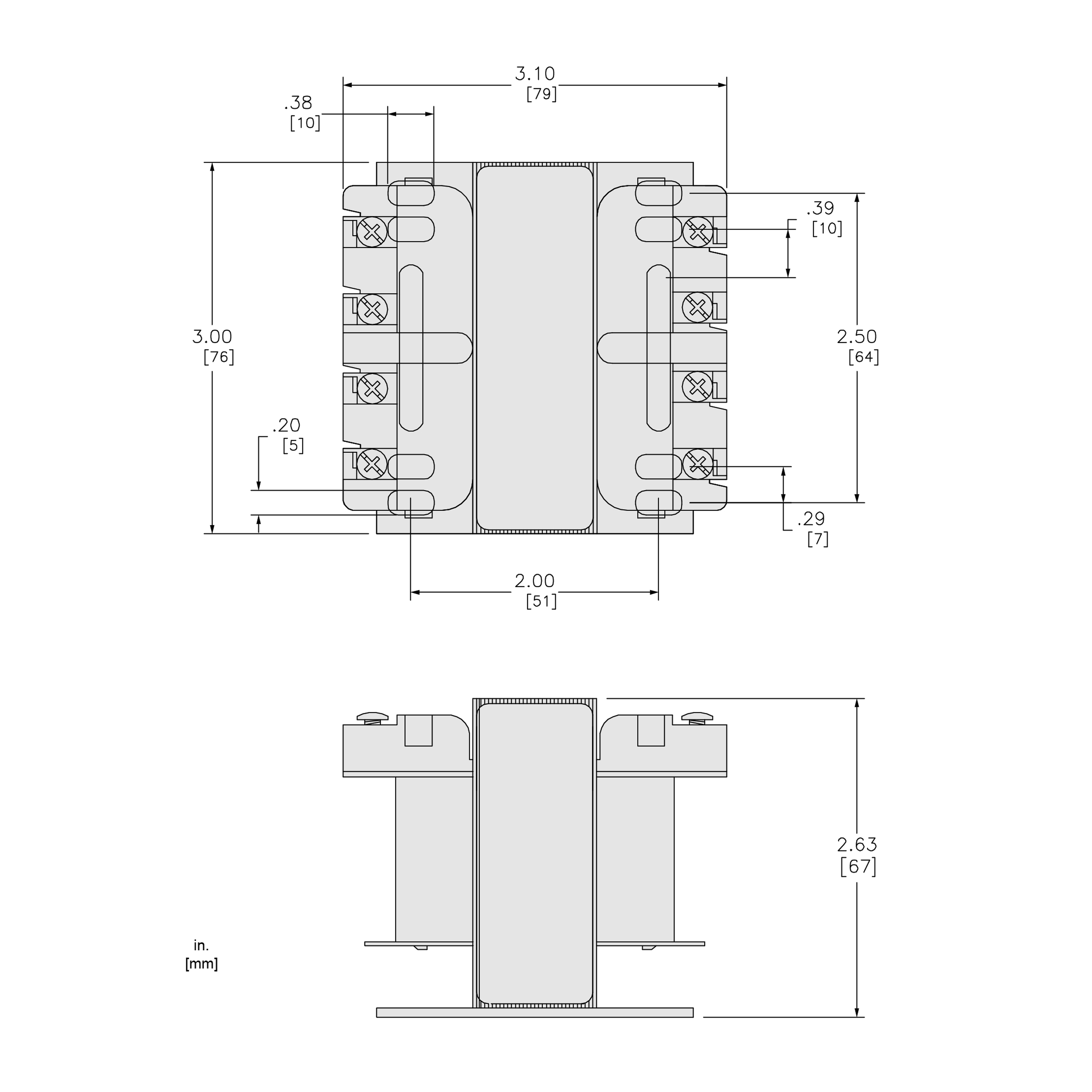 Illustration: Dimensions Drawing for 50VA Control Power Transformers ...