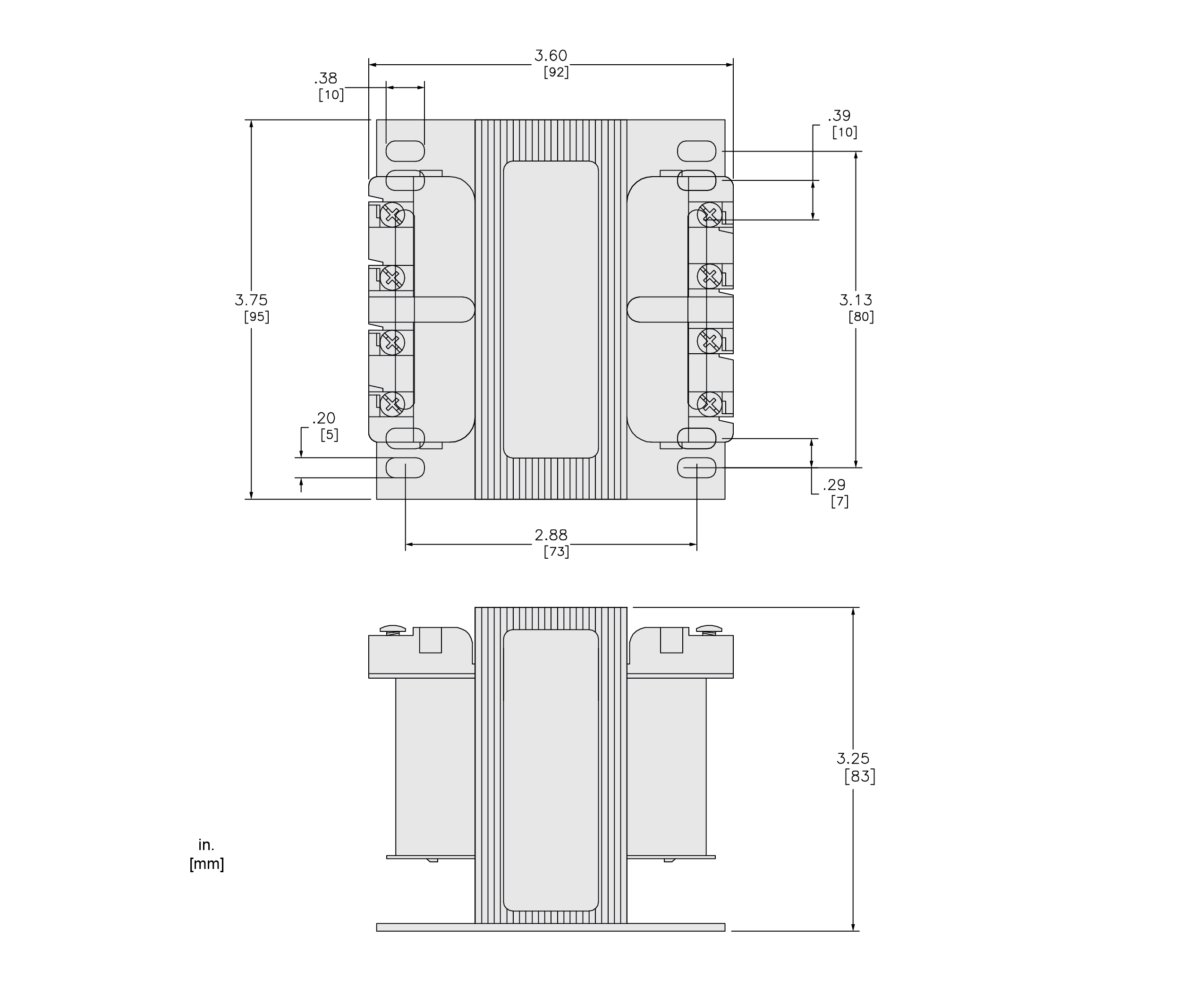 Illustration: Dimensions Drawing for 150VA Control Power Transformer ...
