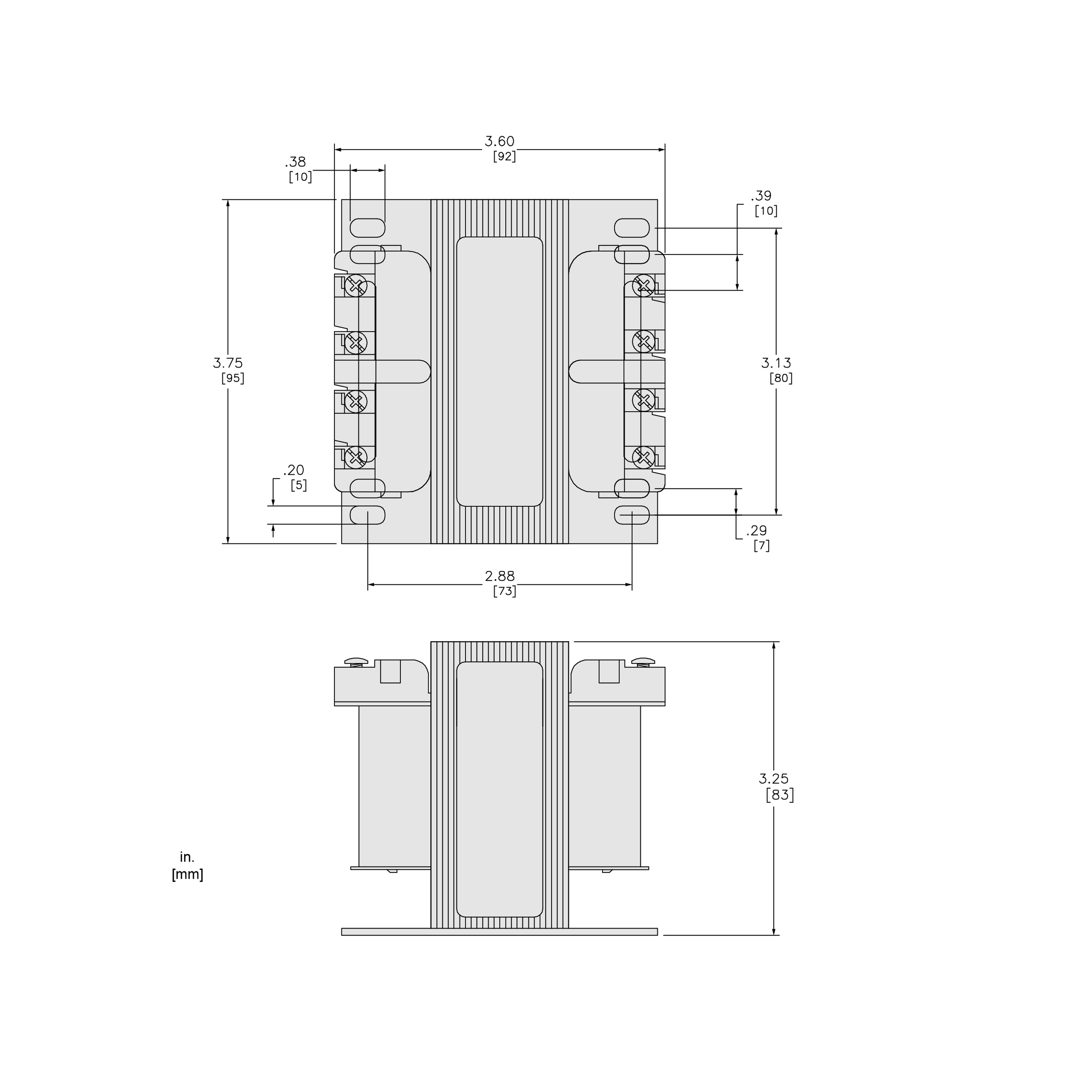 Illustration: Dimensions Drawing for 150VA Control Power Transformer ...