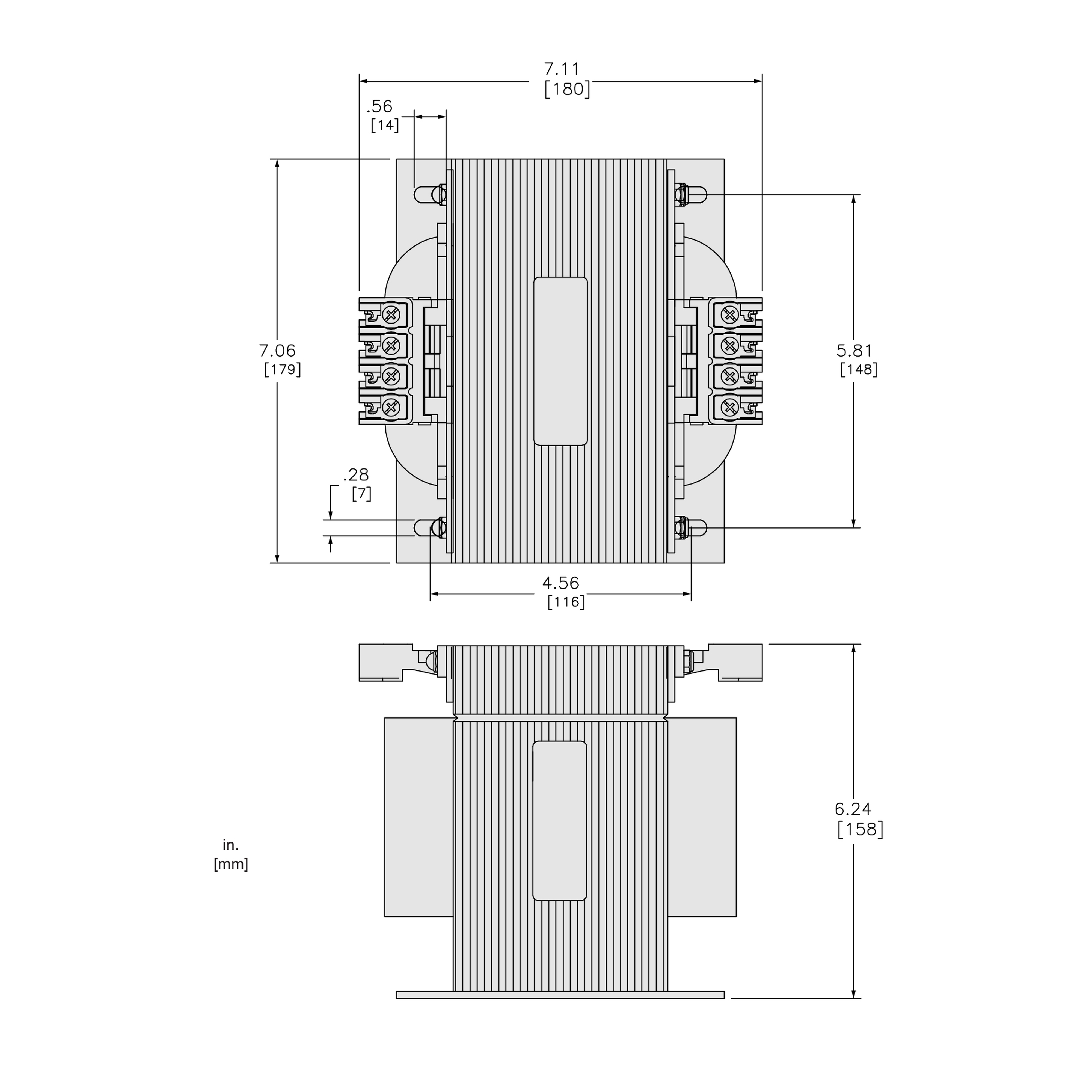 Illustration: Dimensions Drawing 2000VA 9070 Type T Control Power ...