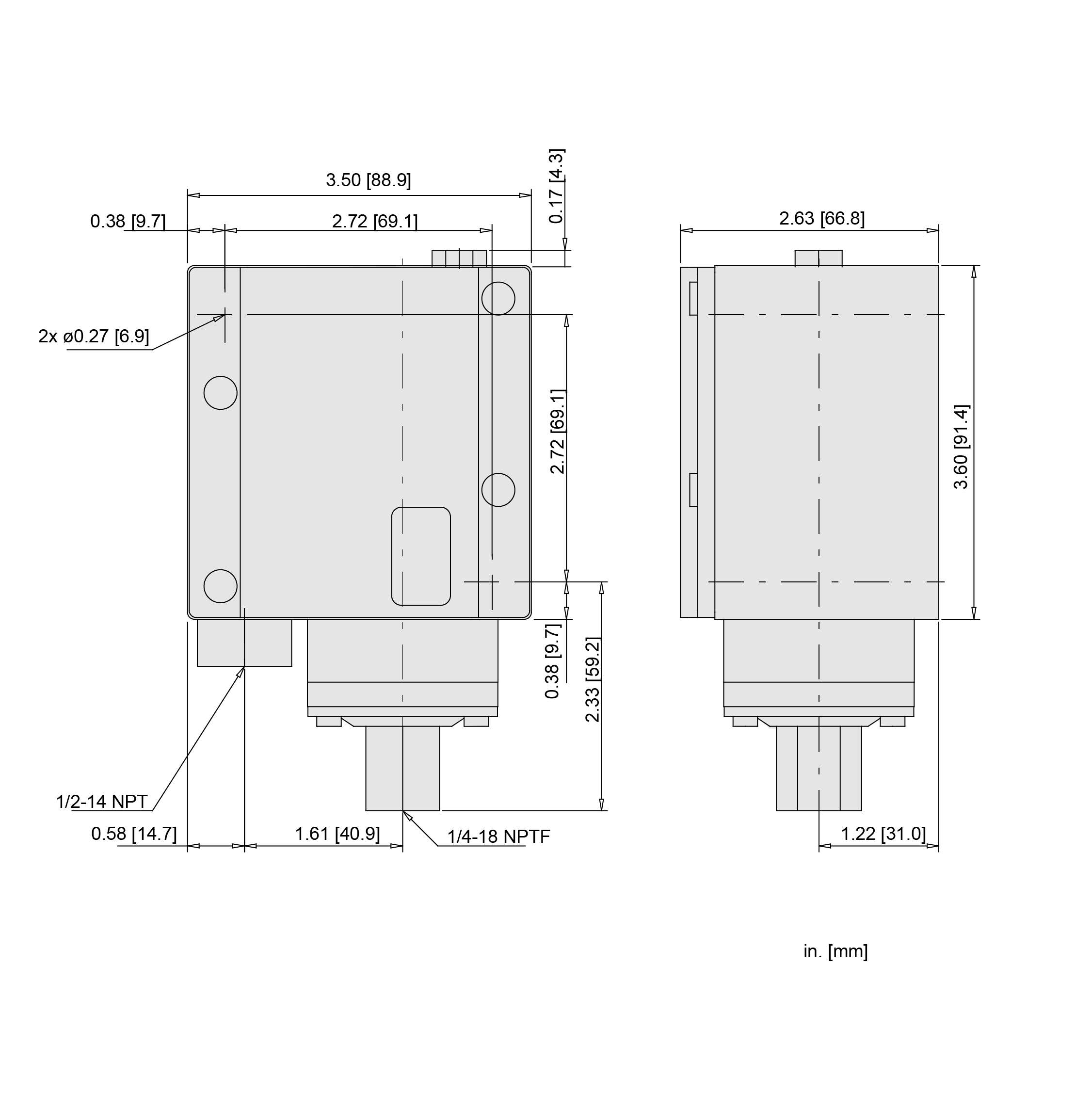Illustration: Dimensions Drawing for 9012GAW5K1 Technical illustration ...