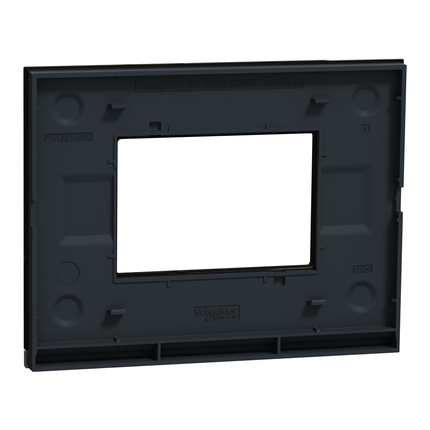 UNPSP3M_GB - cover frame, Unica Pure, 1 gang, 3 modules, pearl Black ...