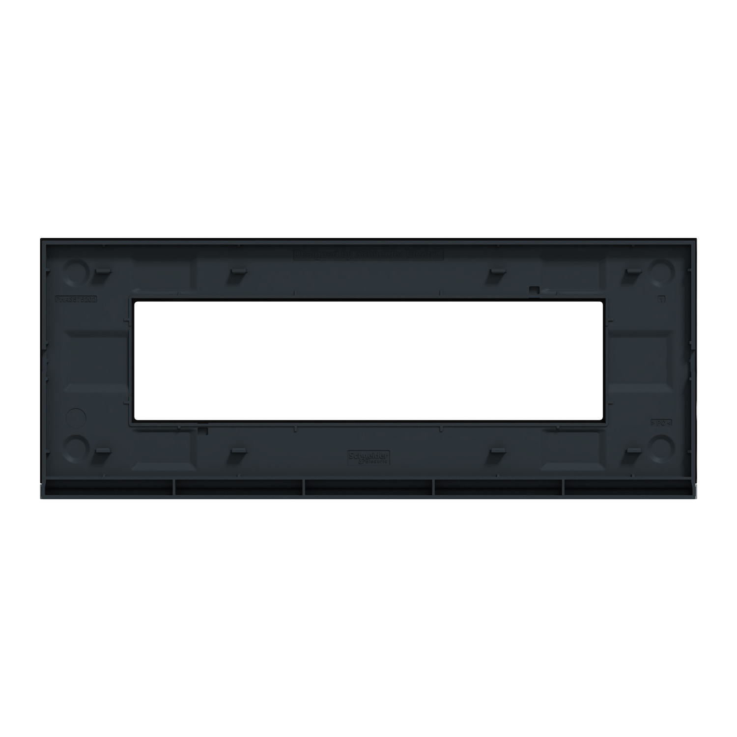 UNPSP8ML_GB - cover frame, Unica Pure, 1 gang, 8 modules, pearl Black ...